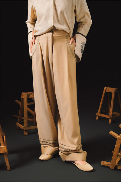 ‘Dharti’ Embroidered Shalwar Trouser (Women) – AOMI