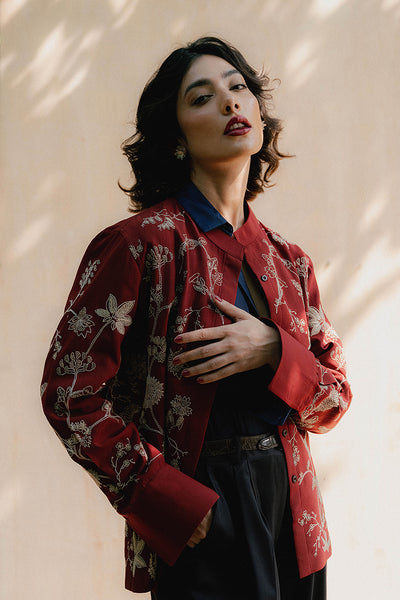 Rumi Hand Embroidered Kantha Shirt (Women) – AOMI